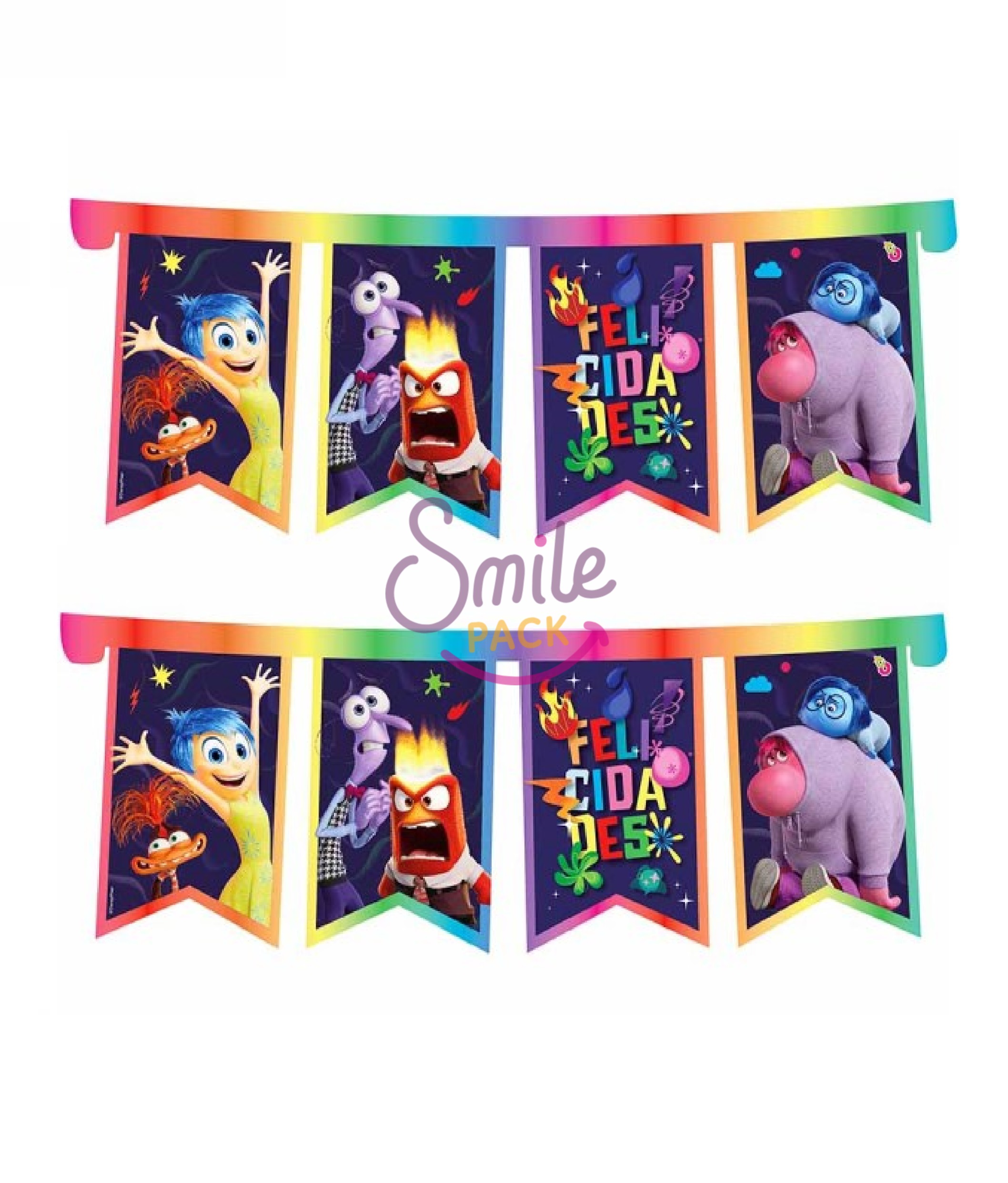 Banderin linea personaje intensamente - Smile Pack